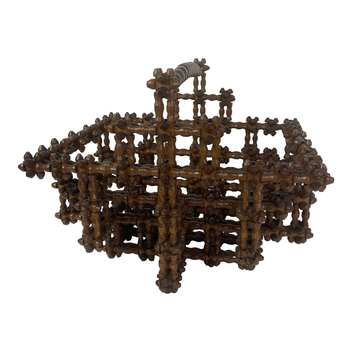 English Tramp Art Basket – HeatherCookAntiques