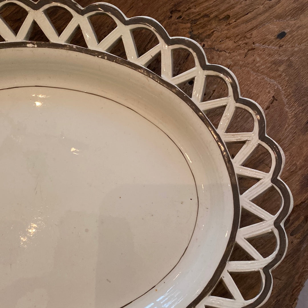 Brown Creamware Painted Platter – HeatherCookAntiques