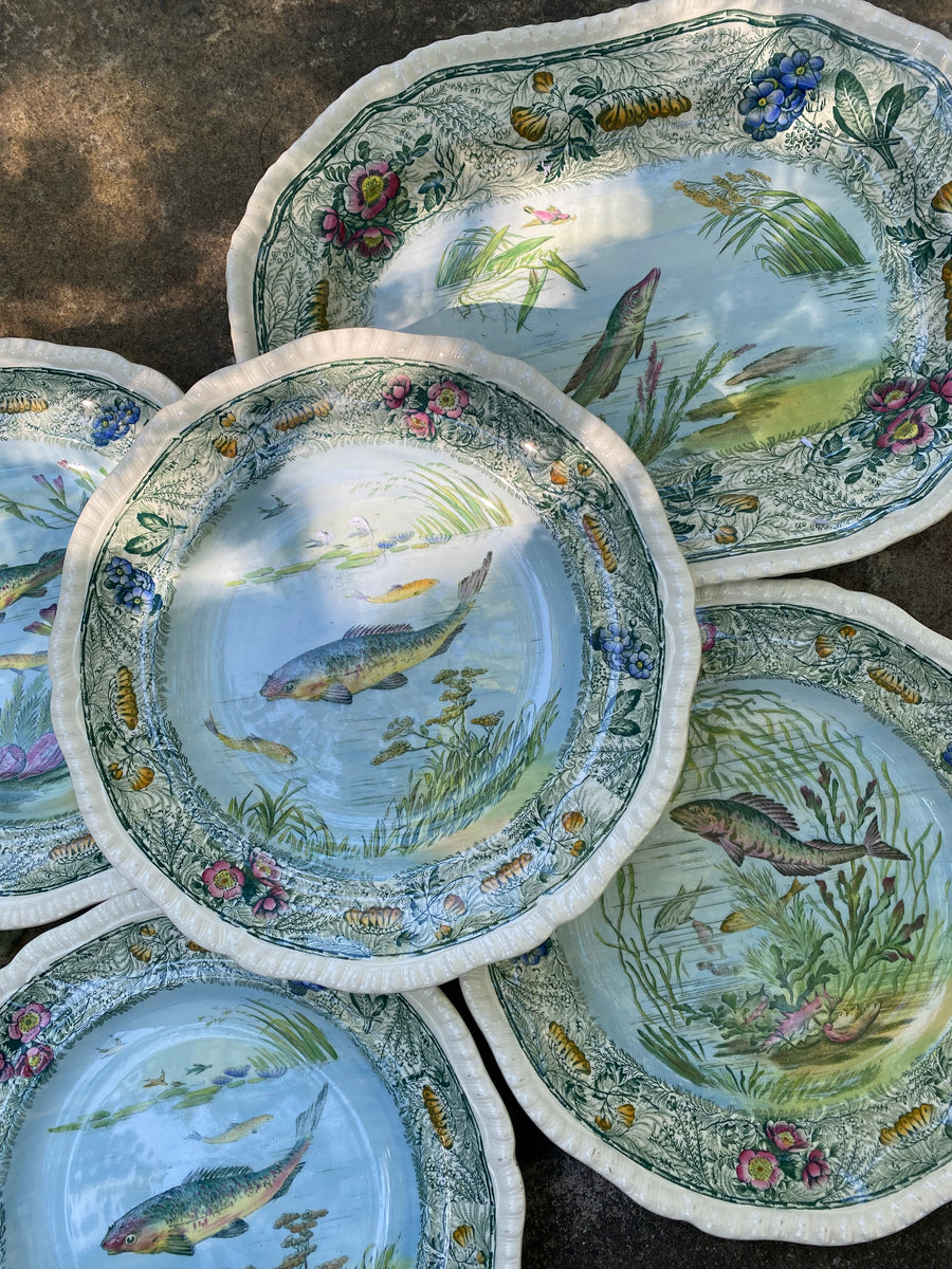 Copeland Spode Fish Set – HeatherCookAntiques